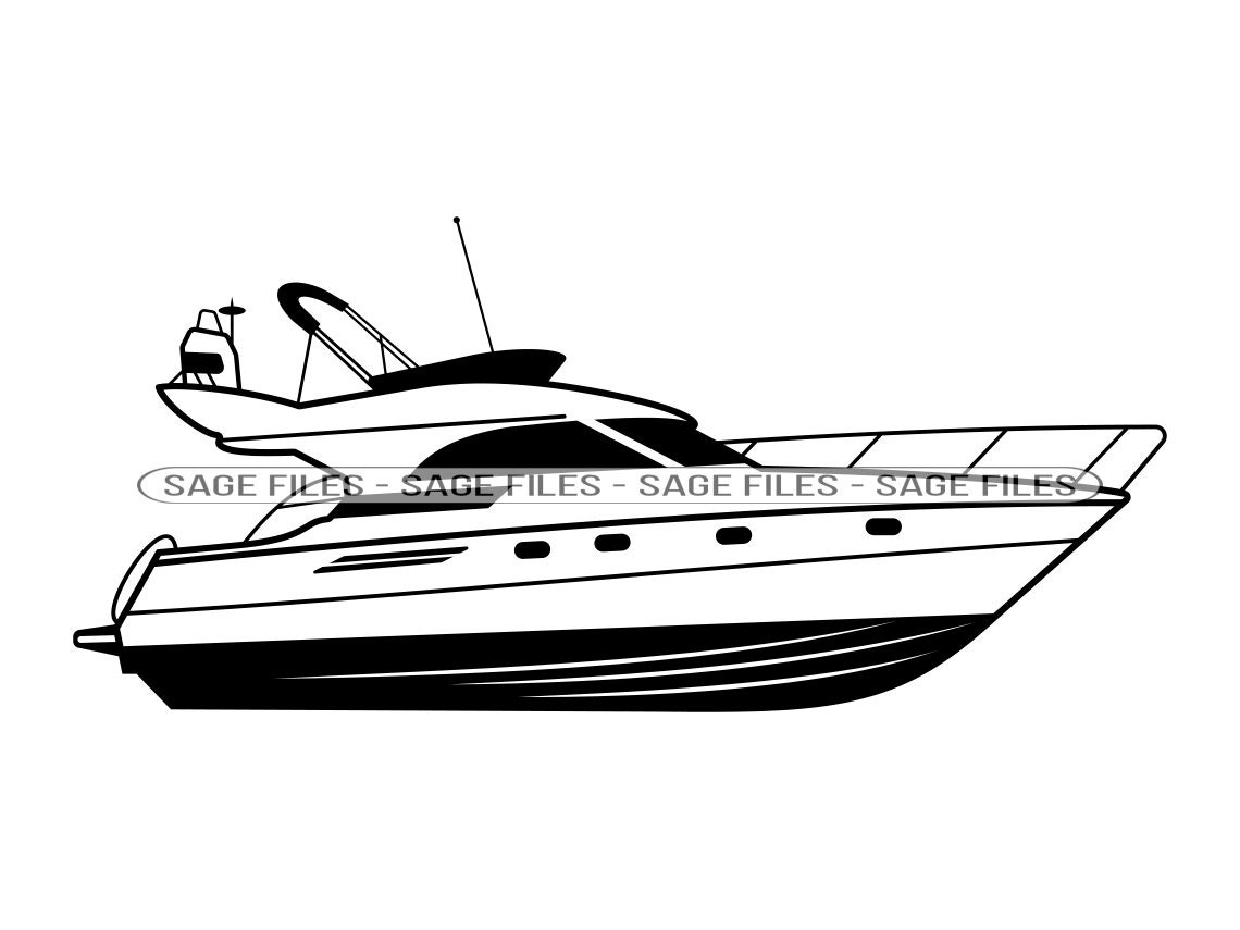 Speed Boat 5 SVG, Speed Boat Svg, Yacht Svg, Motor Boat Svg, Speed Boat ...