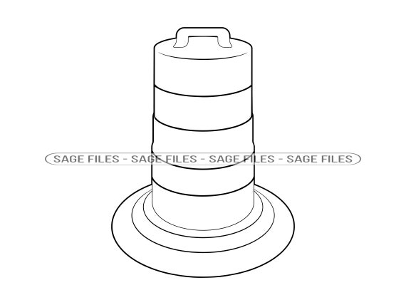 Traffic Cone Outline Clipart