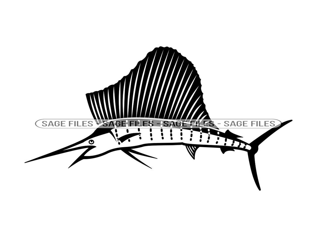 Sailfish #3 SVG, Fishing Svg, Fish Svg, Sailfish Clipart, Sailfish ...