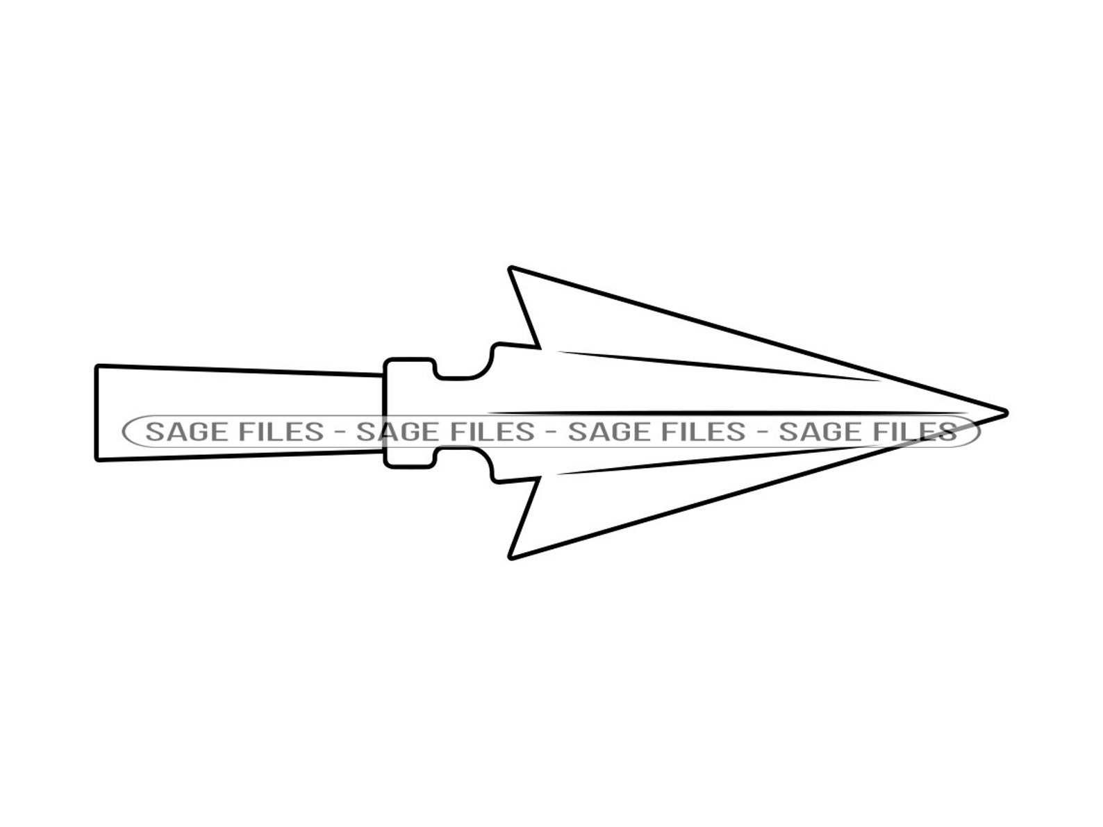 Arrowhead Outline SVG, Arrow Svg, Archery Svg, Arrowhead Clipart ...