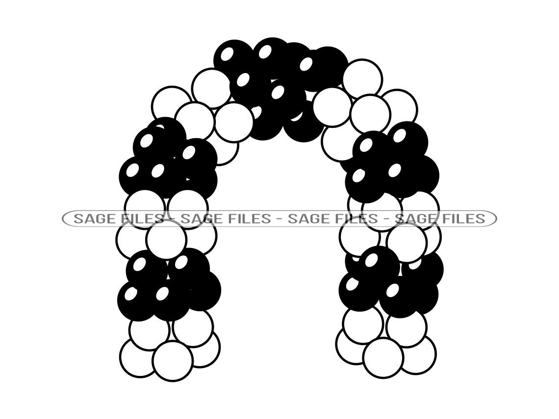 Arco de globo 2 SVG Globos svg fiesta svg cumpleaños svg - Etsy México