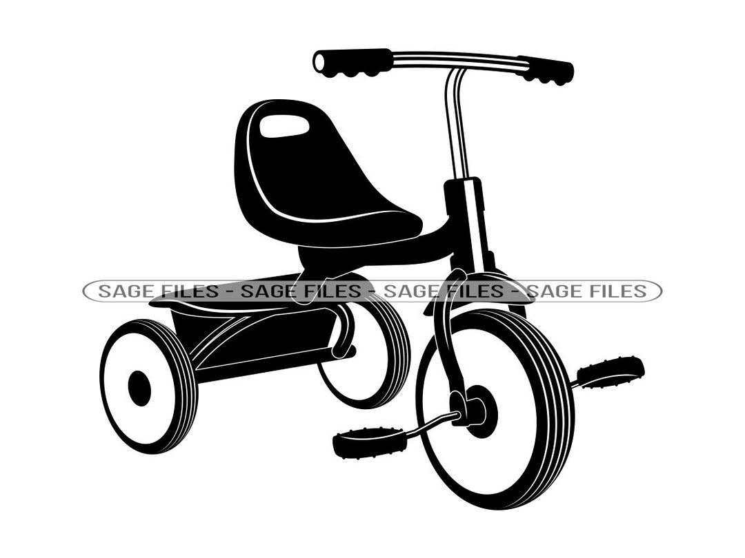 Tricycle #2 SVG, Tricycle Svg, Kids Bicycle Svg, Trike Svg, Tricycle ...