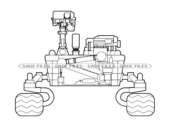 Mars Rover Outline SVG Mars Mars Rover Clipart Mars Rover - Etsy