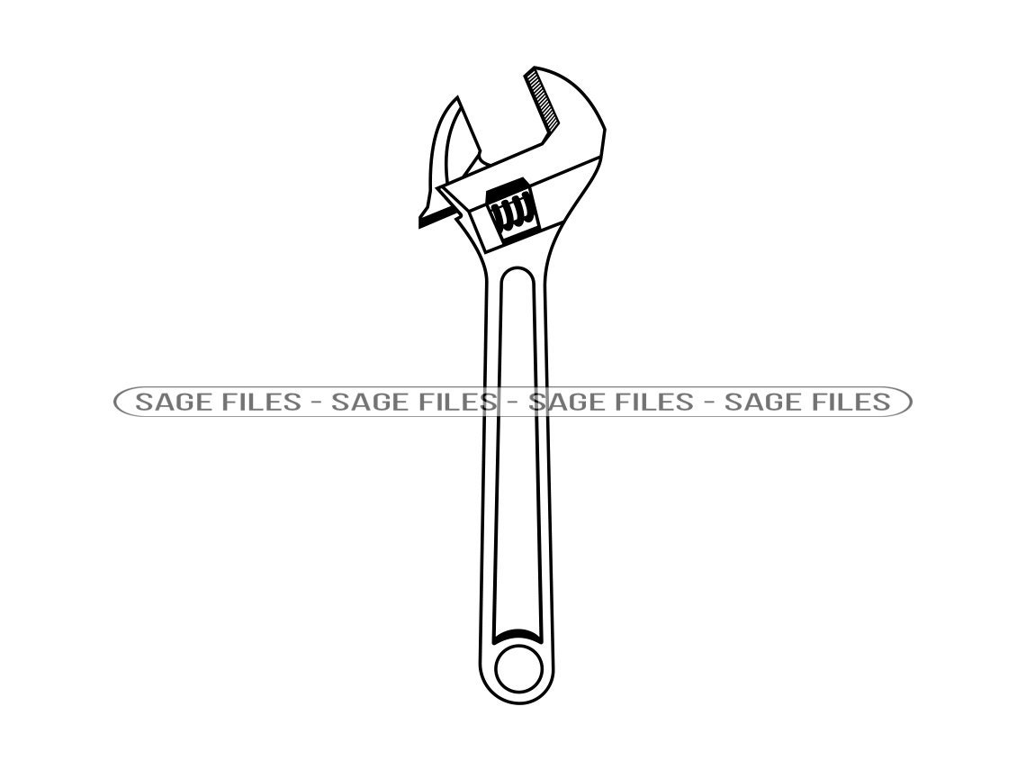 Wrench Outline SVG, Wrench SVG, Repair SVG, Mechanic Svg, Wrench ...