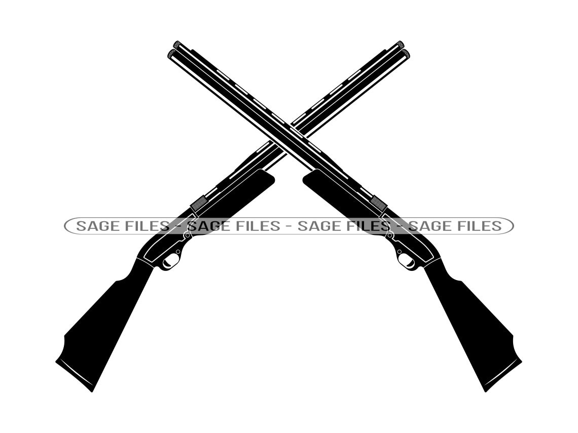 Crossed Shotgun Silhouette