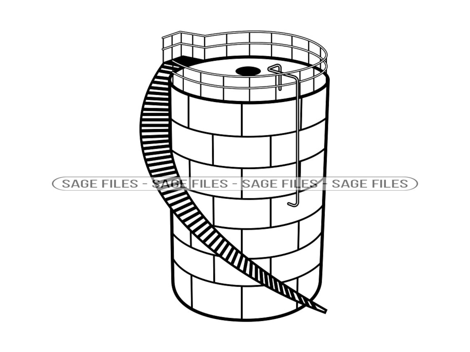 Oil Storage Tank SVG, Petroleum Svg, Gasoline Svg, Oil Storage Tank ...