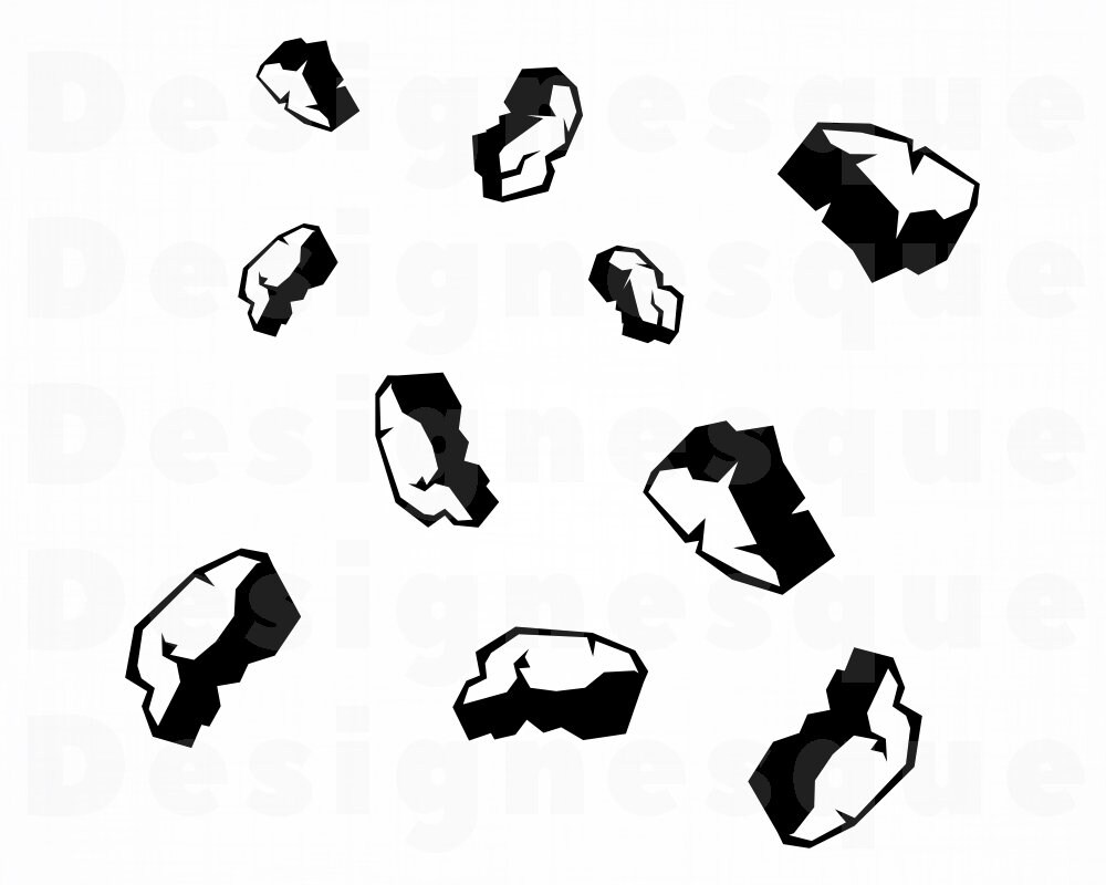 Asteroids SVG Space Svg Asteroids Clipart Asteroids Files - Etsy
