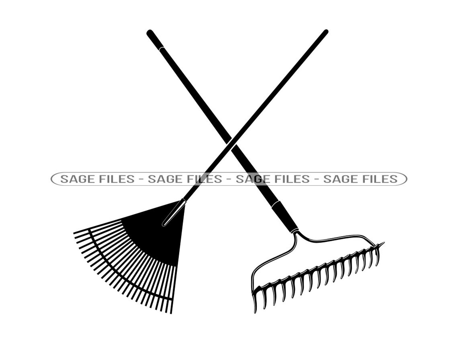 Rake Logo 4 SVG Rake Svg Gardening Svg Landscaping Svg - Etsy
