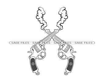Smoking Guns Clipart