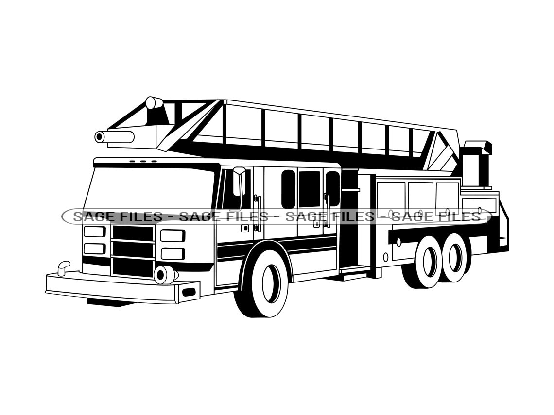 Fire Truck 4 Svg, Fire Truck Svg, Fire Enngine Svg, Fire Truck Cut ...