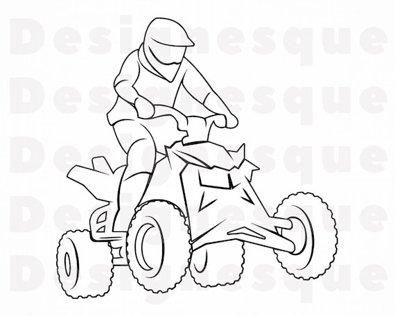ATV Outline 4 Svg ATV Svg 4 Wheeler Svg Atv Motocross Svg - Etsy