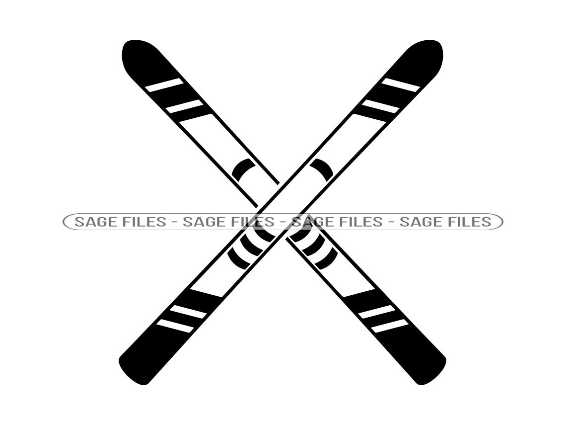 Skis Logo SVG, Skiing Logo Svg, Skis Clipart, Skis Files for Cricut ...