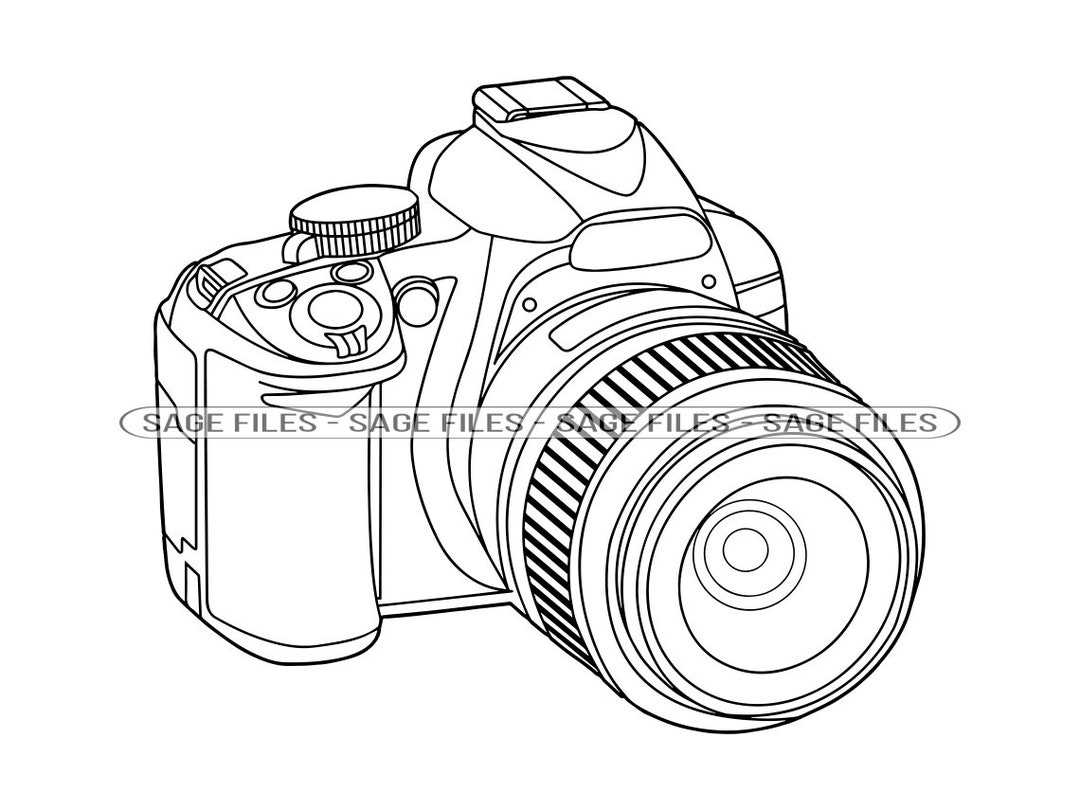 Camera Outline #8 SVG, Camera Svg, Photography, Photo Camera, Camera ...