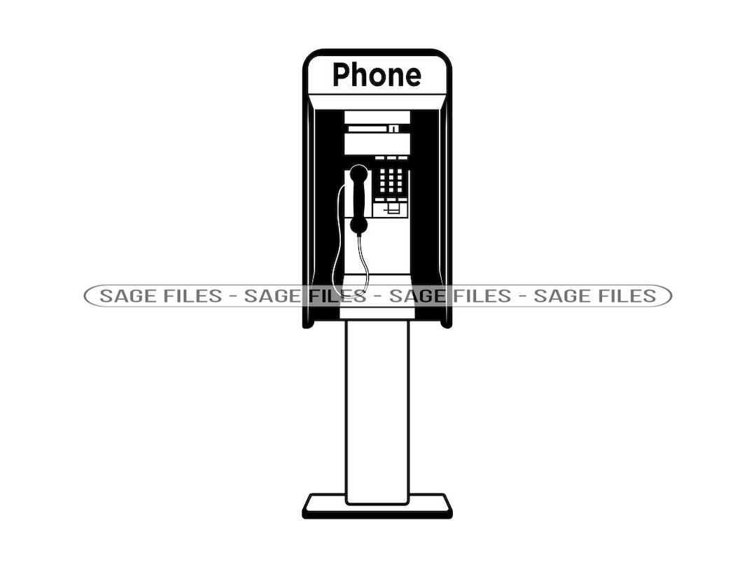 Payphone SVG, Retro Phone Svg, Payphone Clipart, Payphone Files for ...