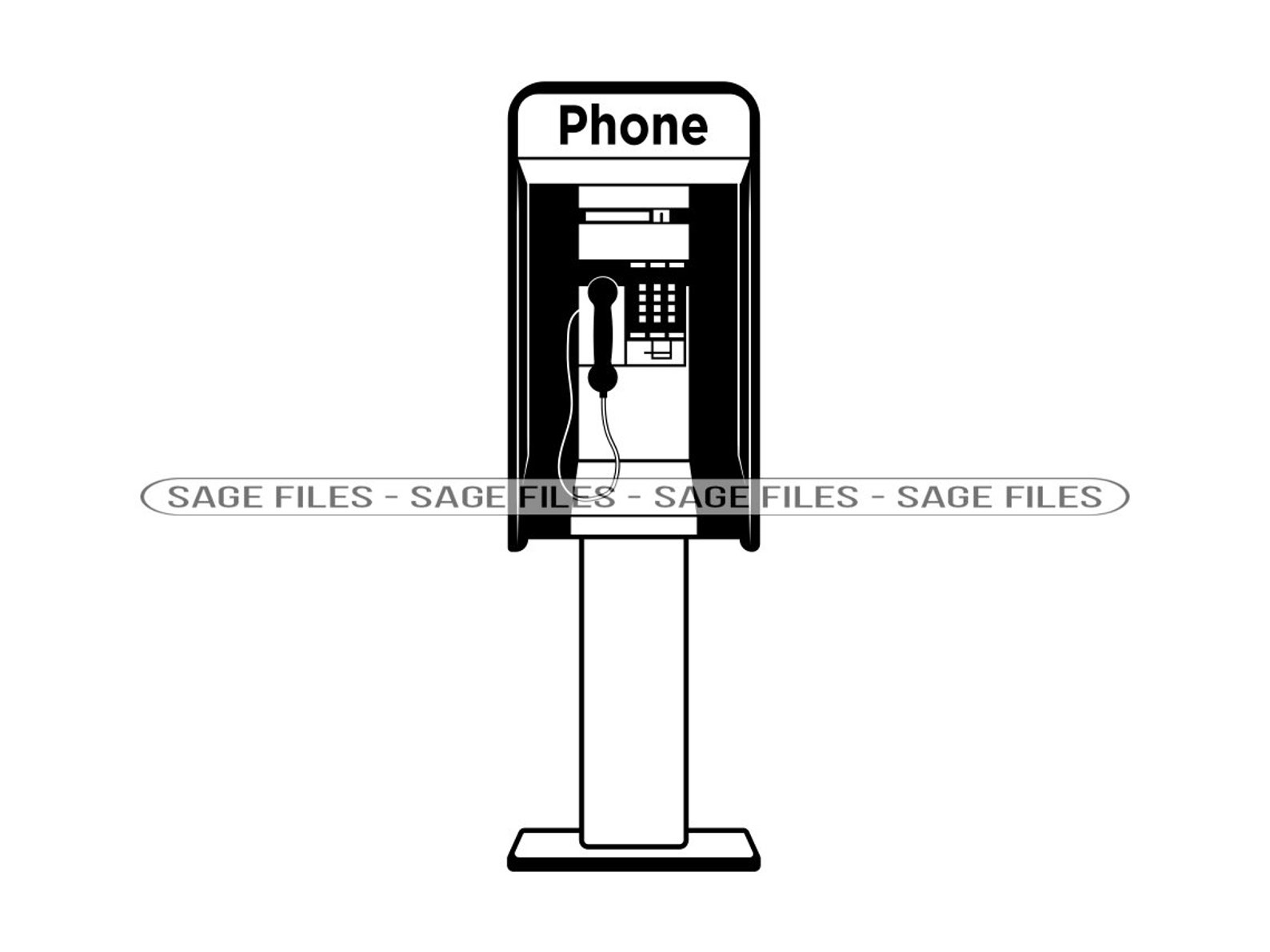 Payphone SVG, Retro Phone Svg, Payphone Clipart, Payphone Files for ...