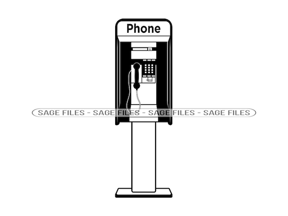 Payphone SVG Retro Phone Svg Payphone Clipart Payphone - Etsy