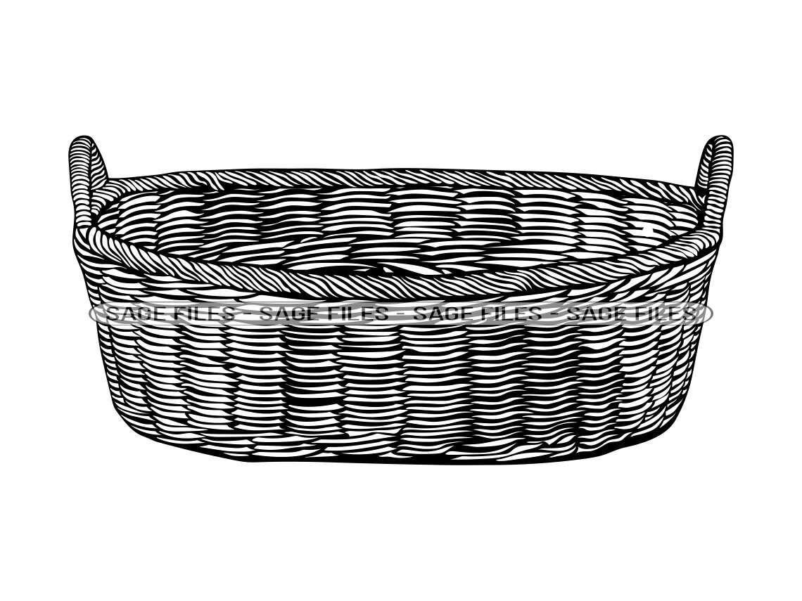 Wicker Basket SVG, Straw Basket Svg, Picnic Svg, Basket Clipart, Basket ...