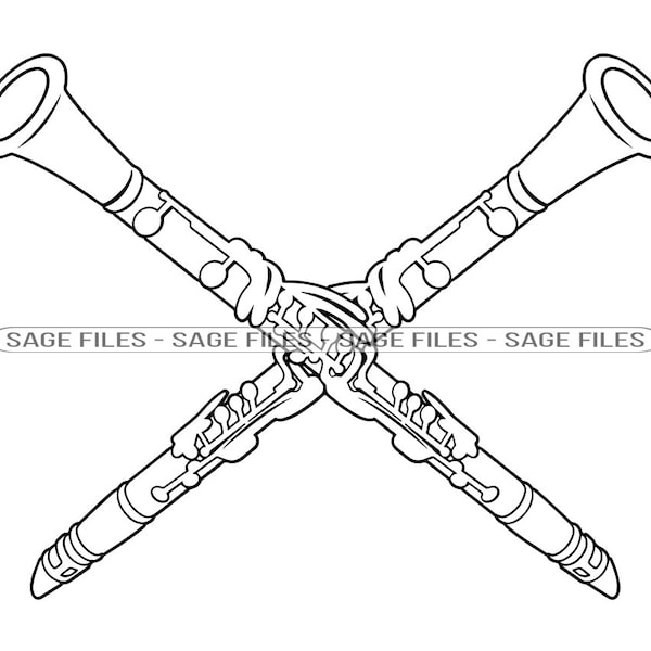 Clarinet Clipart - Etsy