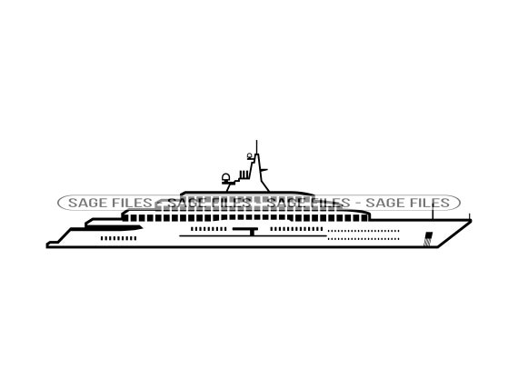 Giant Yacht 2 SVG Yacht Svg Yacht Clipart Yacht Files for - Etsy