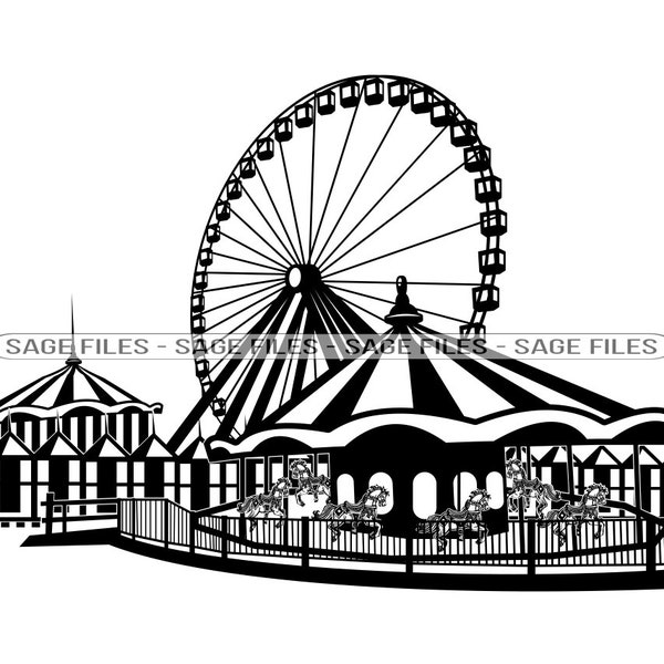 Amusement Park Svg - Etsy