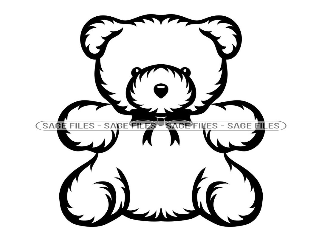 Cute Teddy Bear SVG, Teddy Bear Svg, Cute Bear SVG, Bear Clipart, Bear ...