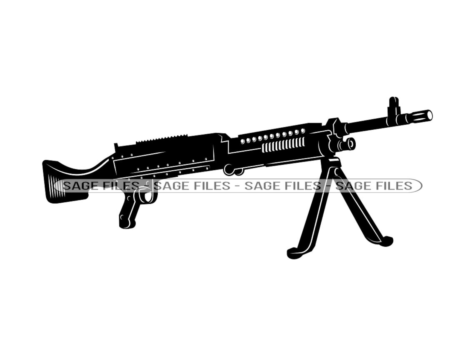 Machine Gun SVG, Gun Svg, Army Svg, Machine Gun Clipart, Machine Gun ...
