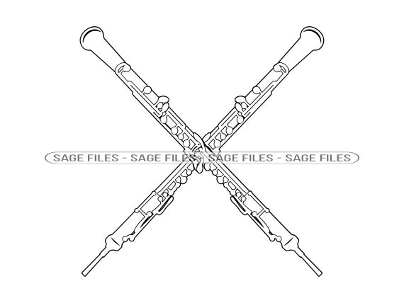 Silueta De Oboe Printable Oboe Template