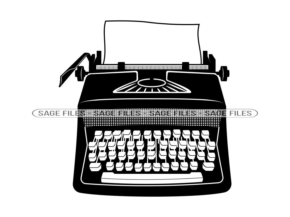 Typewriter SVG, Typewriter Clipart, Typewriter Files for Cricut ...