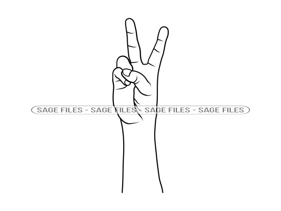 Hand count Two SVG Two Svg Two Fingers Svg Zahlen Svg Hand - Etsy.de