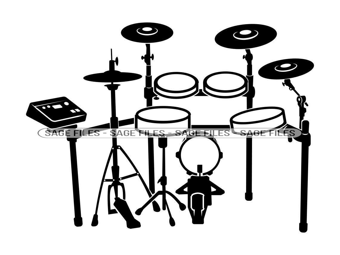 Electronic Drums SVG, Electronic Drums Clipart, Electronic Drums Files ...