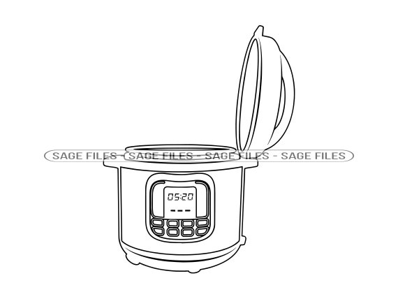 Pressure Cooker Outline SVG Cooking Svg Pressure Cooker - Etsy