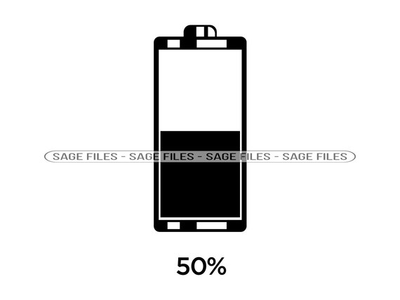 Battery Charging 50% SVG Battery Svg Energy Svg Phone Svg - Etsy
