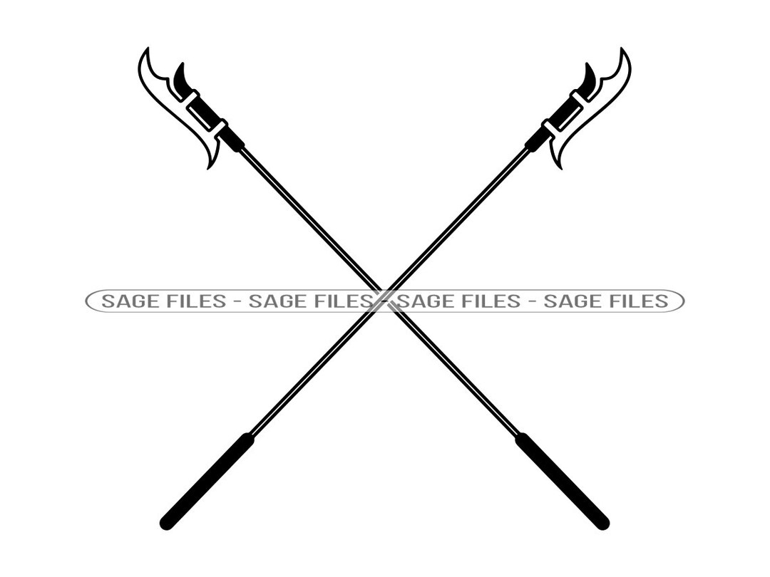 Halberd Logo SVG, Halberd SVG, Arms SVG, Medieval Weapon Svg, Halberd ...