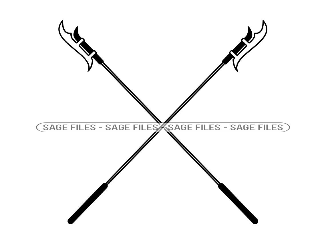 Halberd Logo SVG, Halberd SVG, Arms SVG, Mittelalter Waffe SVG, Halberd ...