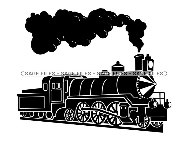 Steam Train 5 Svg Train Svg Steam Engine Svg Locomotive Etsy