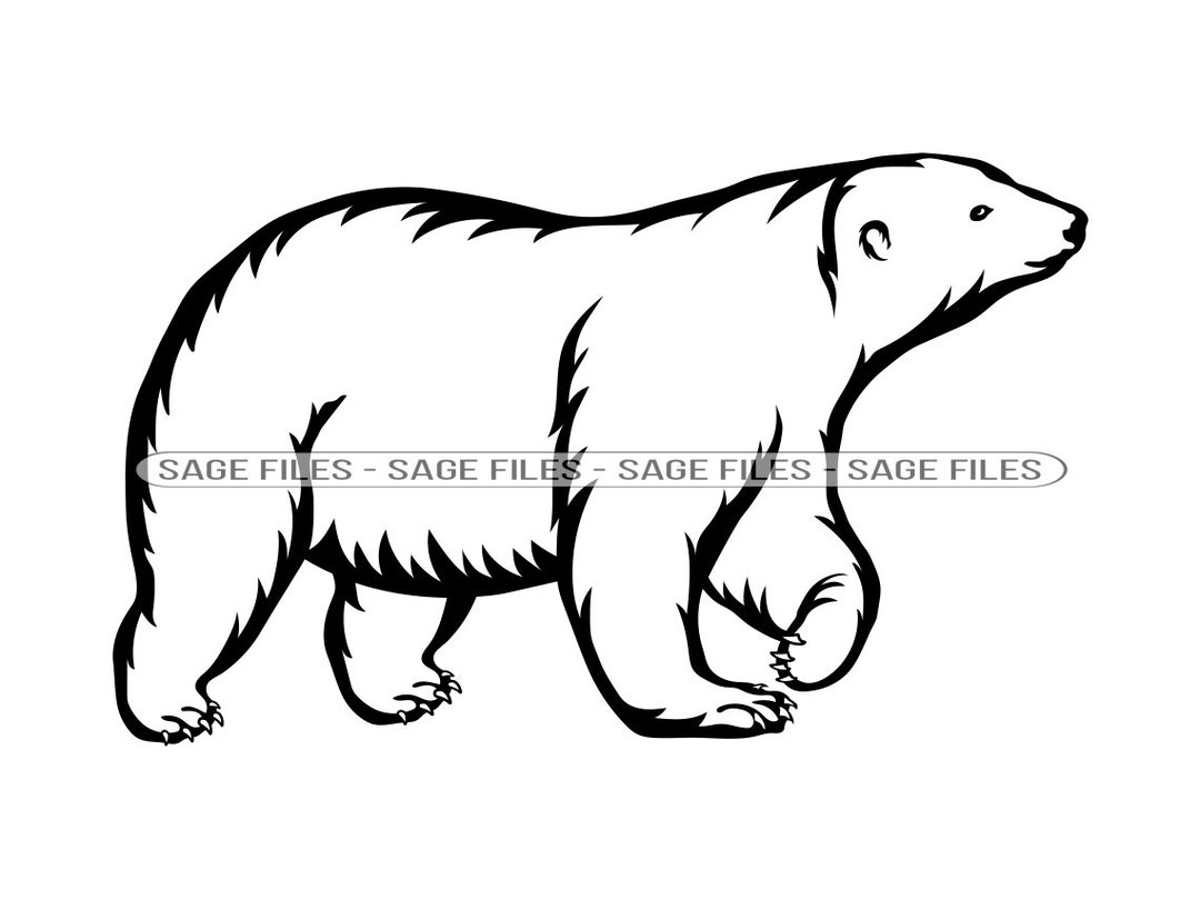 Polar Bear #6 SVG, Polar Bear SVG, Bear Svg, Polar Bear Clipart, Polar ...