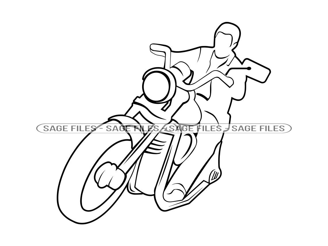 Motorcycle Outline 6 SVG, Motorcycle SVG, Motor Bike Svg, Motorcycle ...