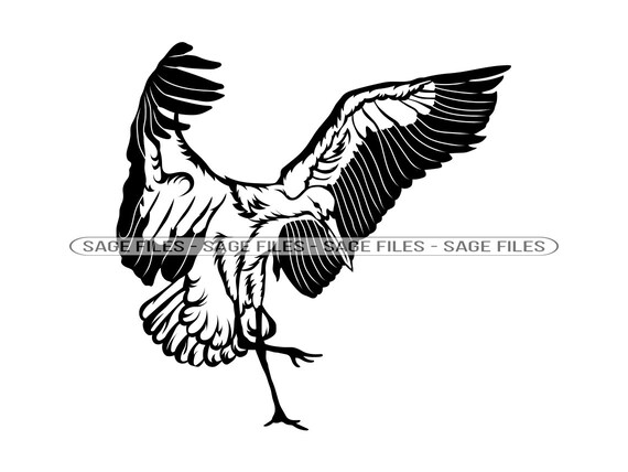 Stork 3 SVG Stork SVG Flying Bird Svg Stork Clipart Stork - Etsy