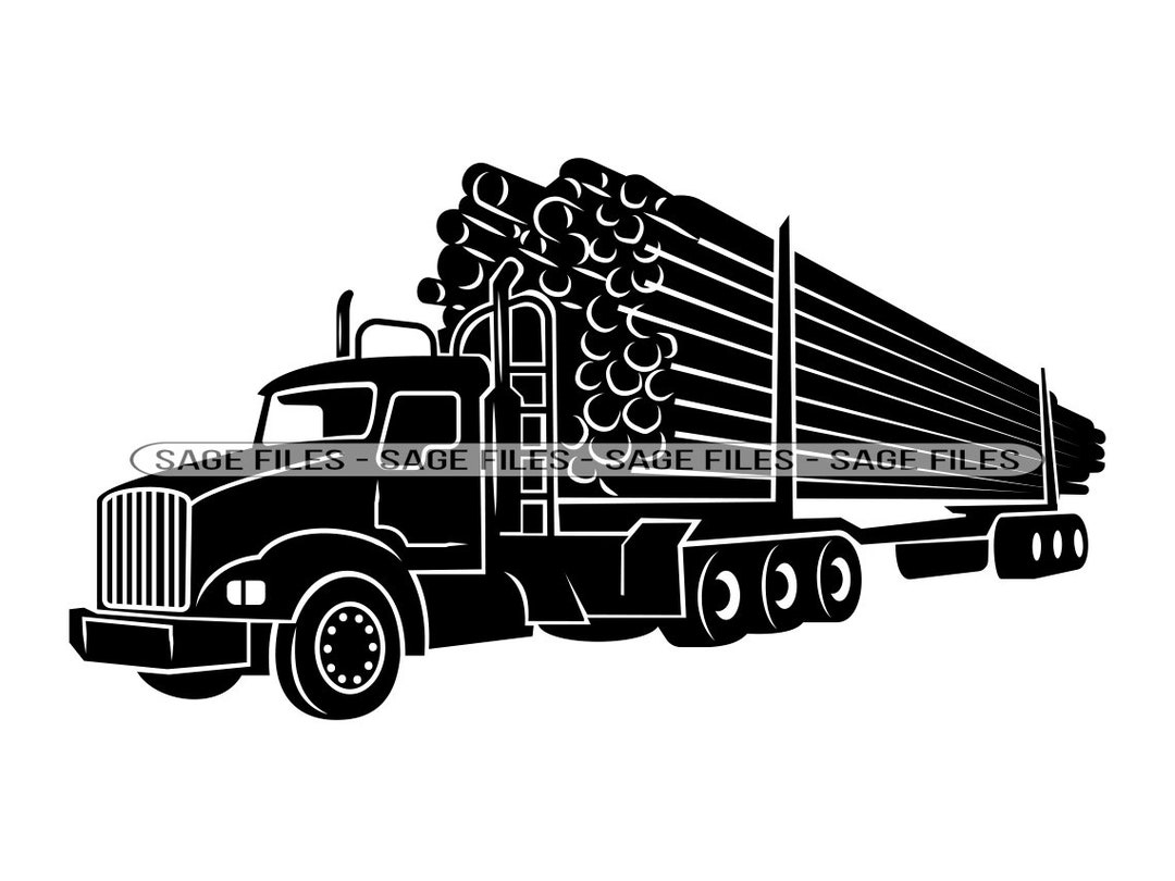 Logging Truck #2 SVG, Truck SVG, Trucking Svg, Logging Svg, Truck ...