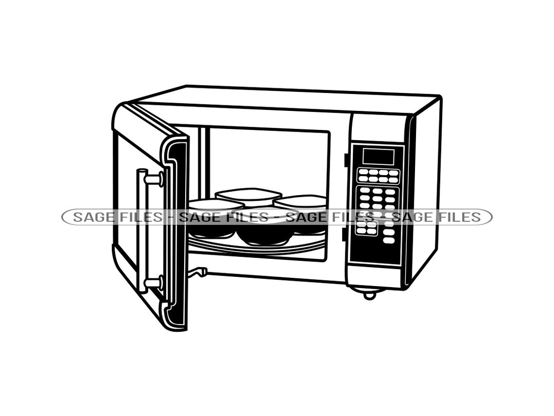 Microwave 2 SVG, Microwave SVG, Kitchen, Oven, Microwave Clipart ...