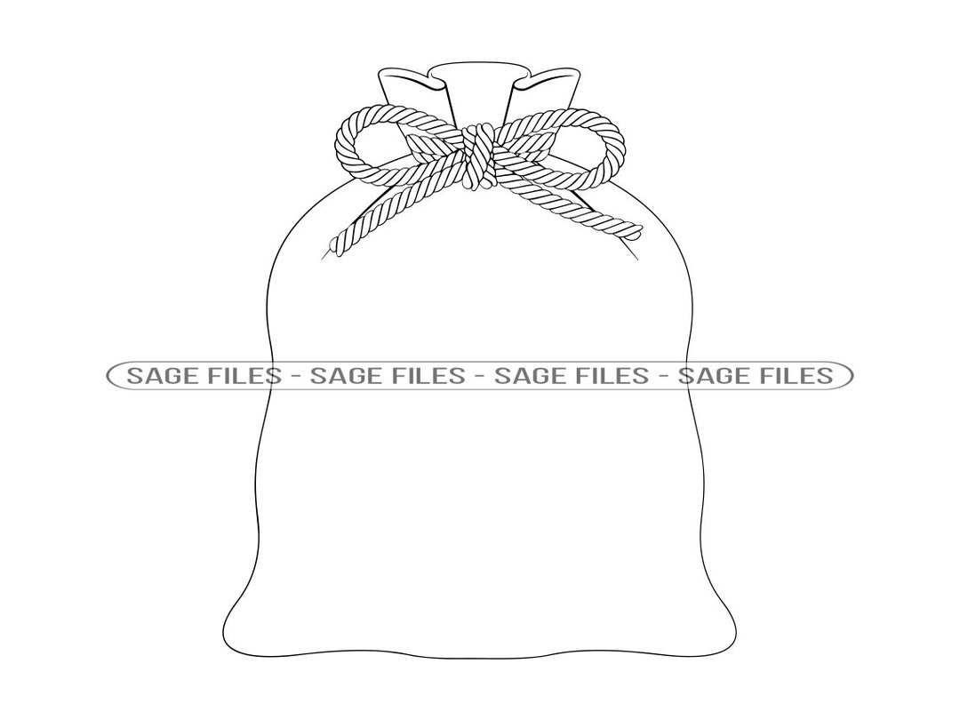 Sack Outline SVG, Sack SVG, Bag Svg, Sack Clipart, Sack Files for ...