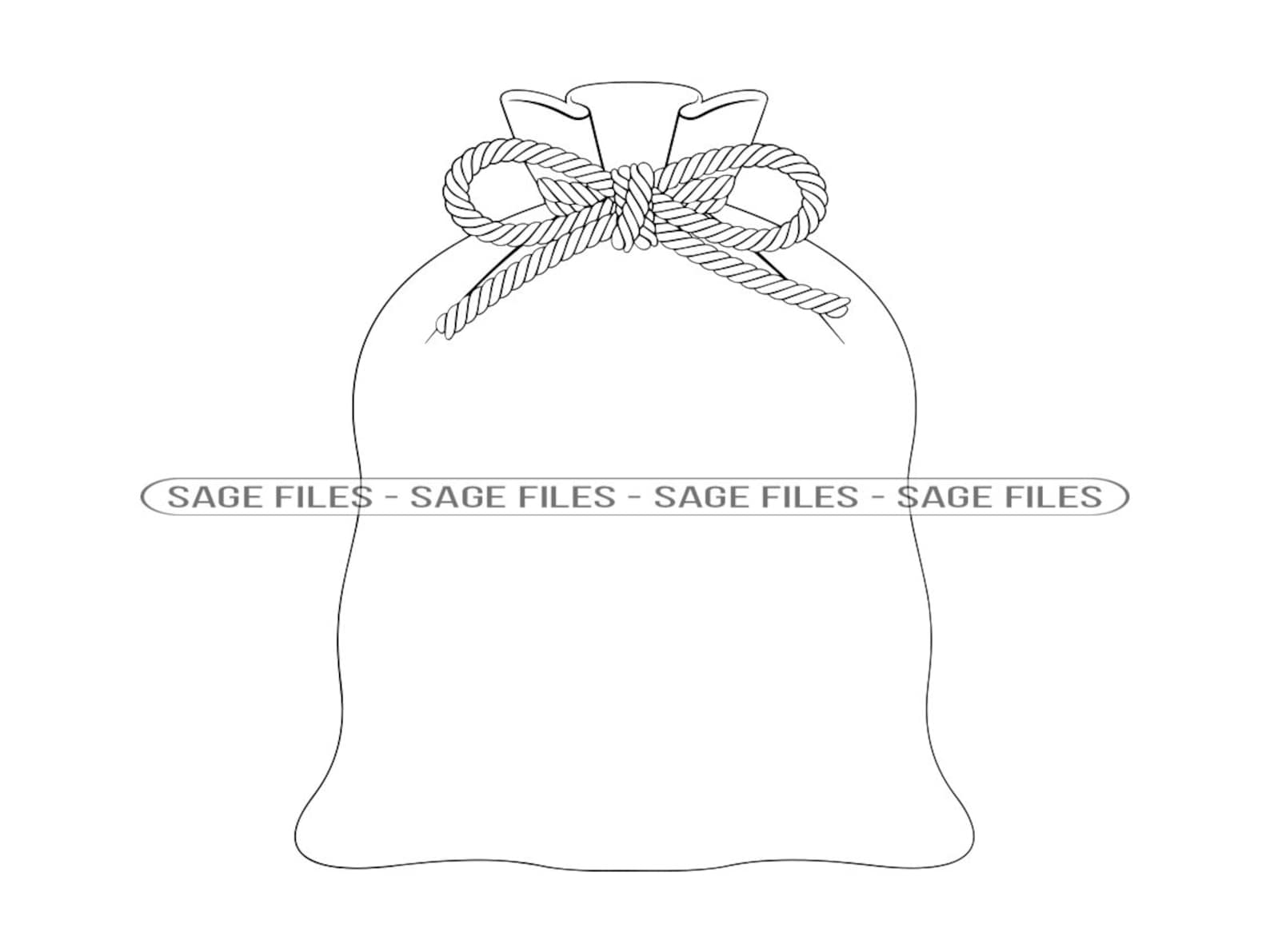 Sack Outline SVG, Sack SVG, Bag Svg, Sack Clipart, Sack Files for ...