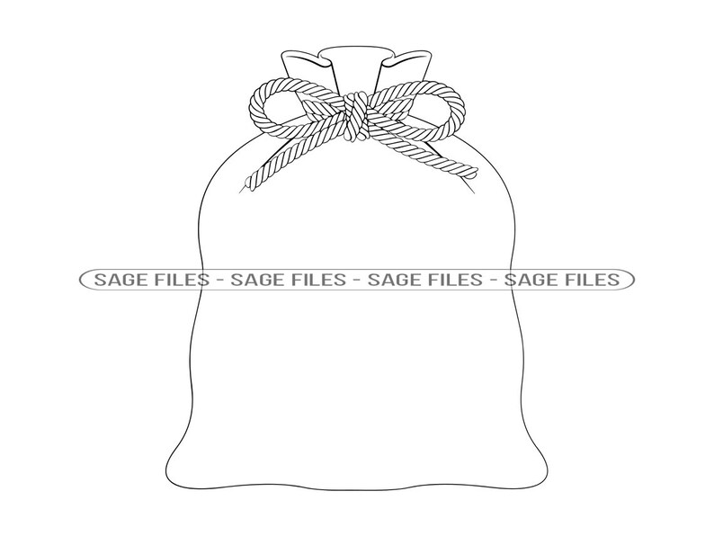 Sack Outline SVG, Sack SVG, Bag Svg, Sack Clipart, Sack Files for ...