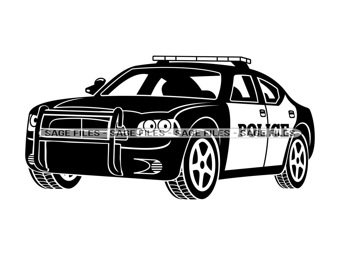 Police Car 2 SVG, Police Car SVG, Police SVG, Police Clipart, Police ...