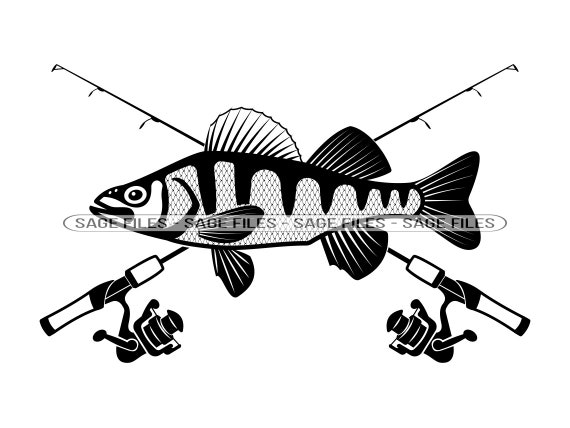 Pêche à la perche SVG Logo de pêche Svg Poisson Svg Clipart - Etsy France