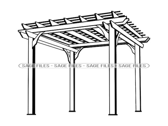 Pergola SVG Canopy Svg Pergola Clipart Pergola Files for - Etsy Ireland