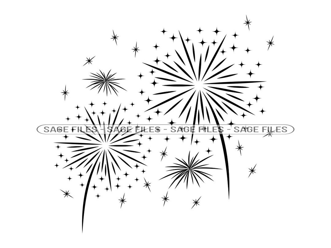 Fireworks SVG, Celebration Svg, Fireworks Clipart, Fireworks Cut Files ...