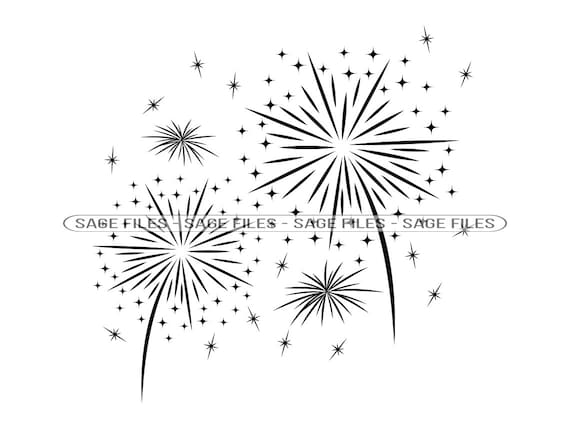 Fireworks SVG Celebration Svg Fireworks Clipart Fireworks - Etsy