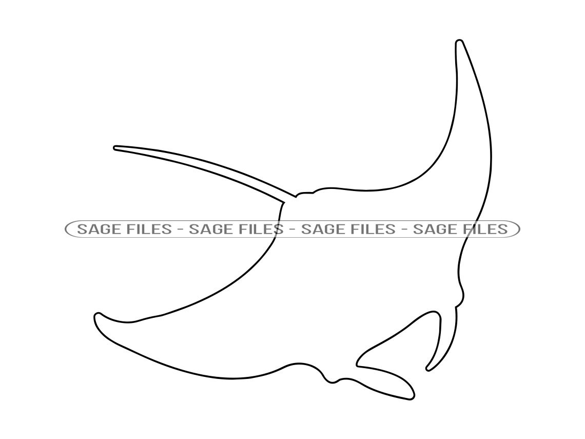 Manta Ray Outline SVG Manta Ray SVG Manta Ray Clipart Manta - Etsy España