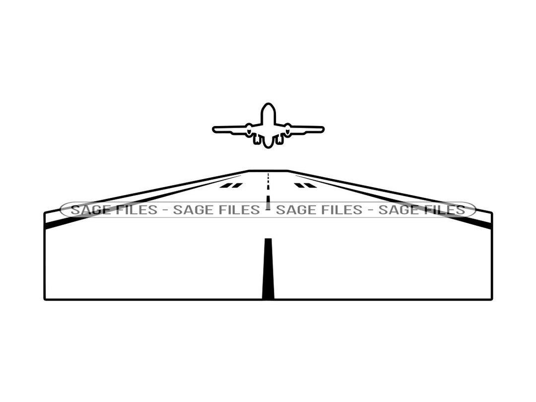 Airplane Takeoff Outline SVG, Airplane Runway Svg, Airplane Takeoff ...